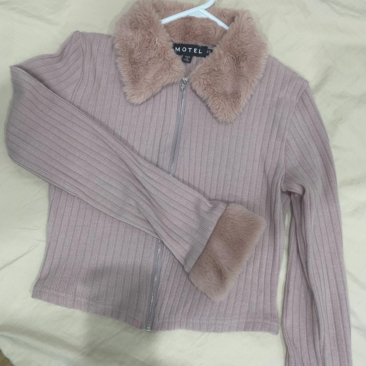 Motel Rocks dusky pink cardigan: - Super cute... - Depop