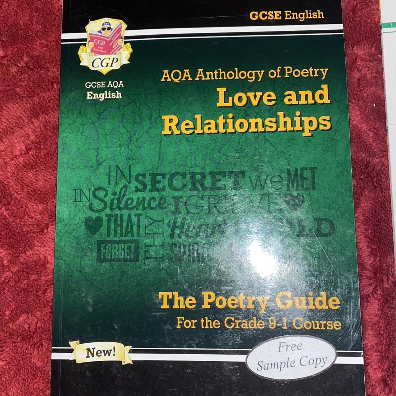 AQA Board GCSE English Anthology of Poetry Love and... - Depop
