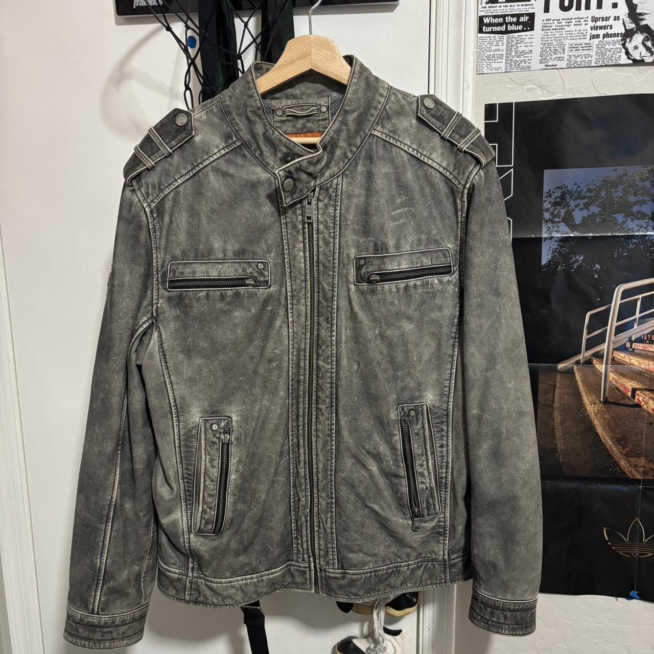 Vintage emilio adani leather jacket fits like a... | Depop