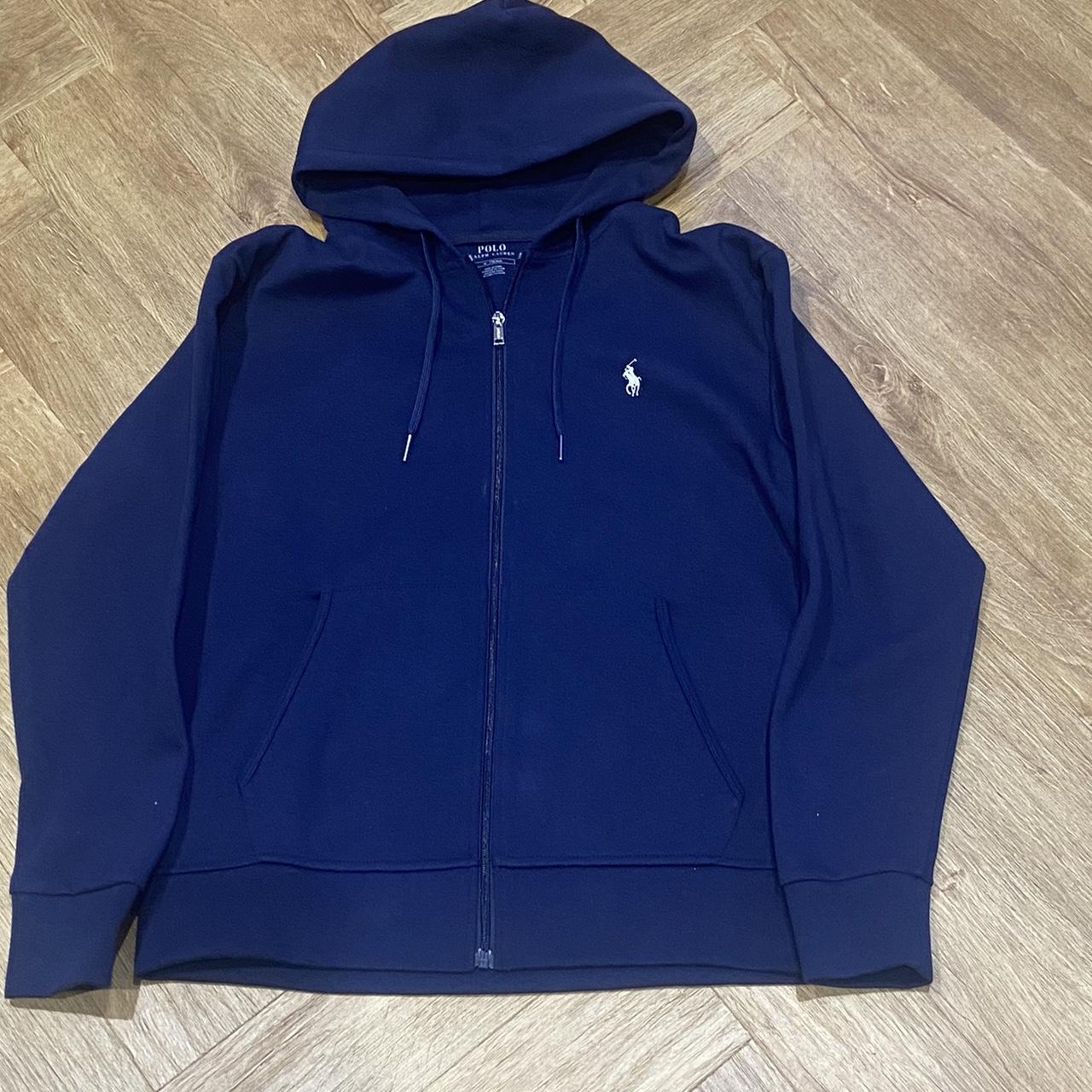 Navy blue Ralph Lauren Zip Up Size Medium Used a... - Depop