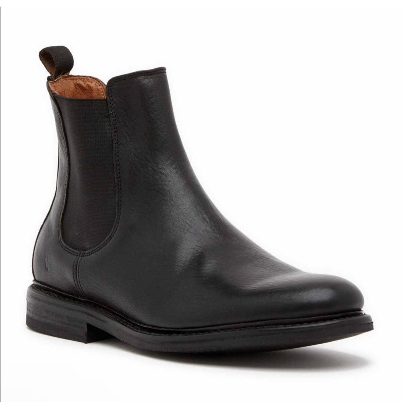 Frye Seth Chelsea Mens Size 9.5 Black Leather Pull... - Depop