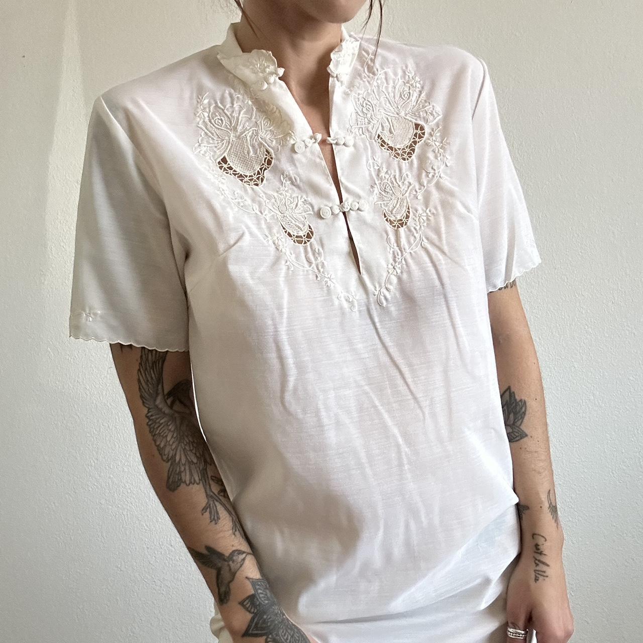 incredible hand embroidered ~60s mini dress by lily.... - Depop