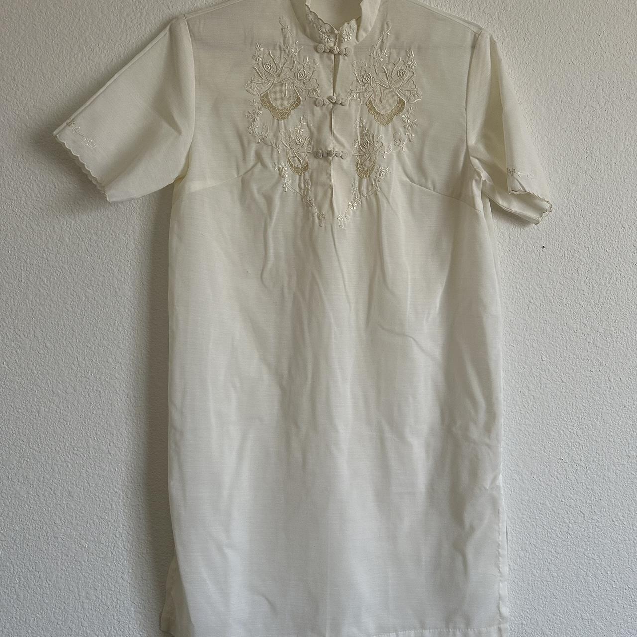 incredible hand embroidered ~60s mini dress by lily.... - Depop