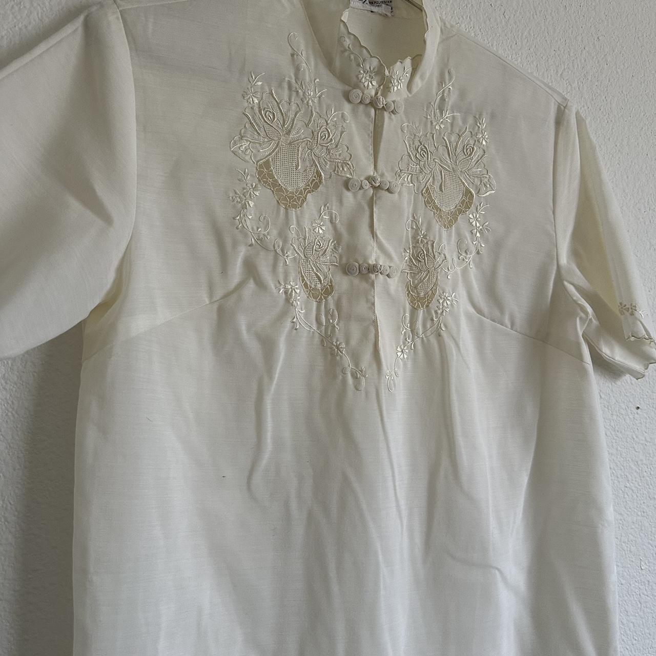 incredible hand embroidered ~60s mini dress by lily.... - Depop