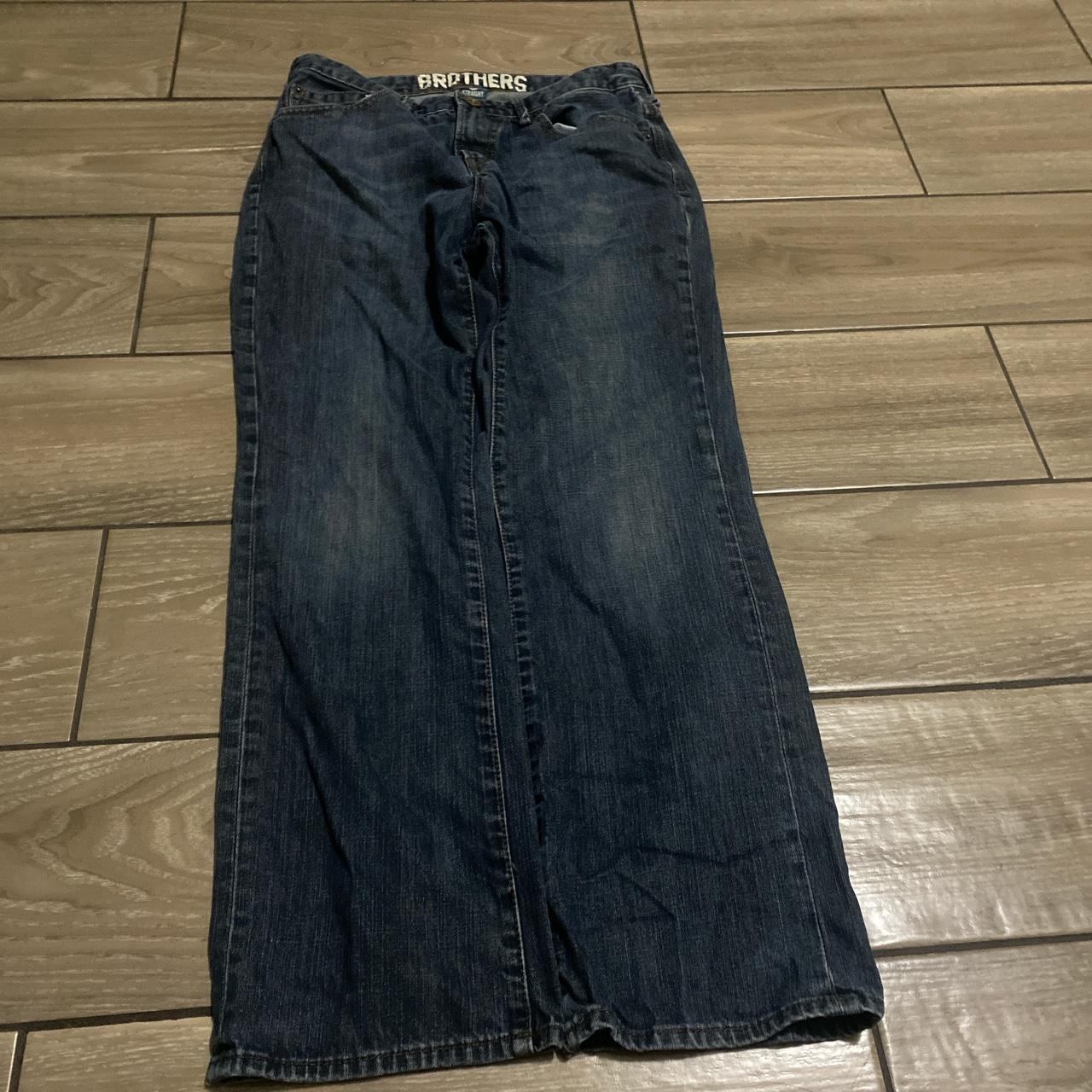 cool embroidered jeans 28x28 - Depop