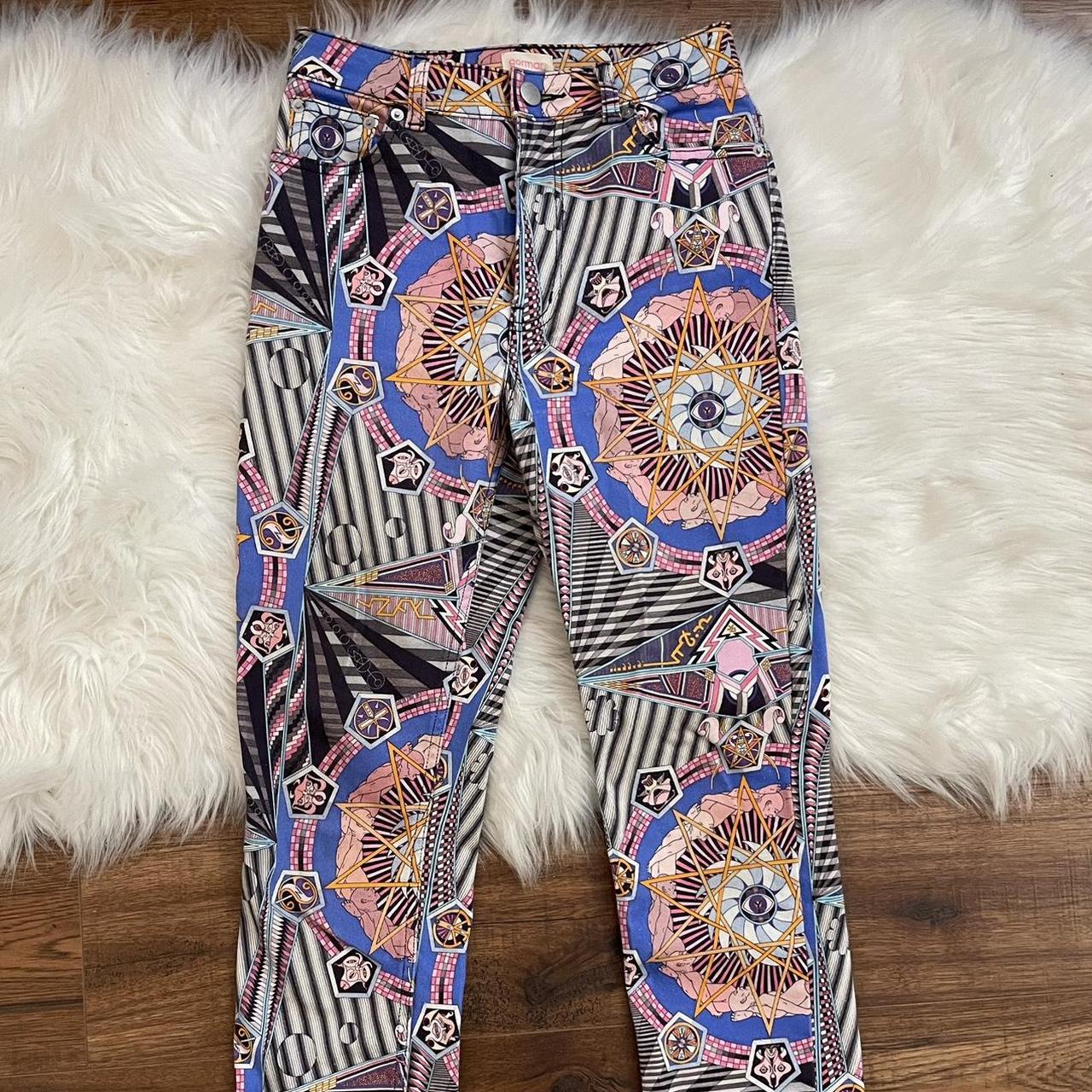 Gorman x Jess Johnson psychedelic print jeans,... - Depop