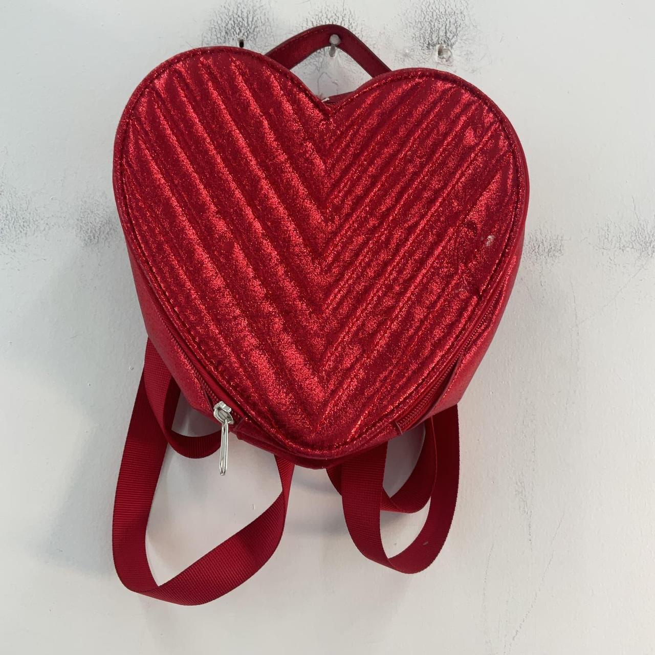 - Brand: Heart Shaped Backpack - Color: Red -... - Depop