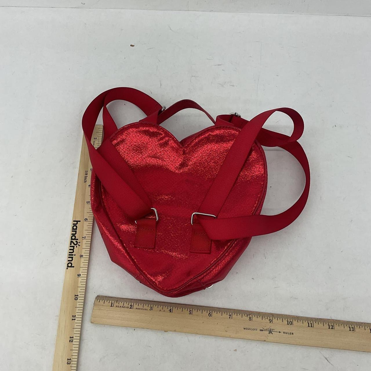 - Brand: Heart Shaped Backpack - Color: Red -... - Depop