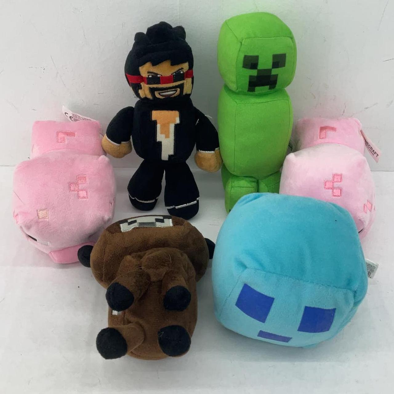 Minecraft Blue Stuffed Animal Green Pink Blue Plush... - Depop