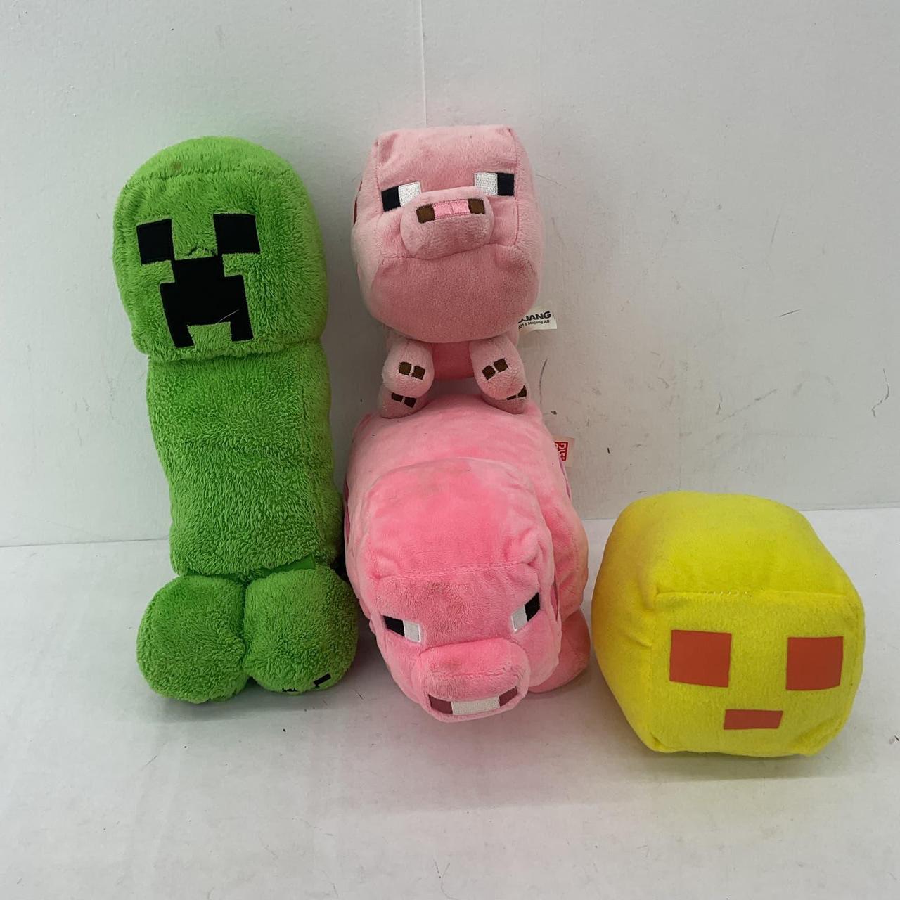 Minecraft Pink Yellow Green Stuffed Animal Plush... - Depop