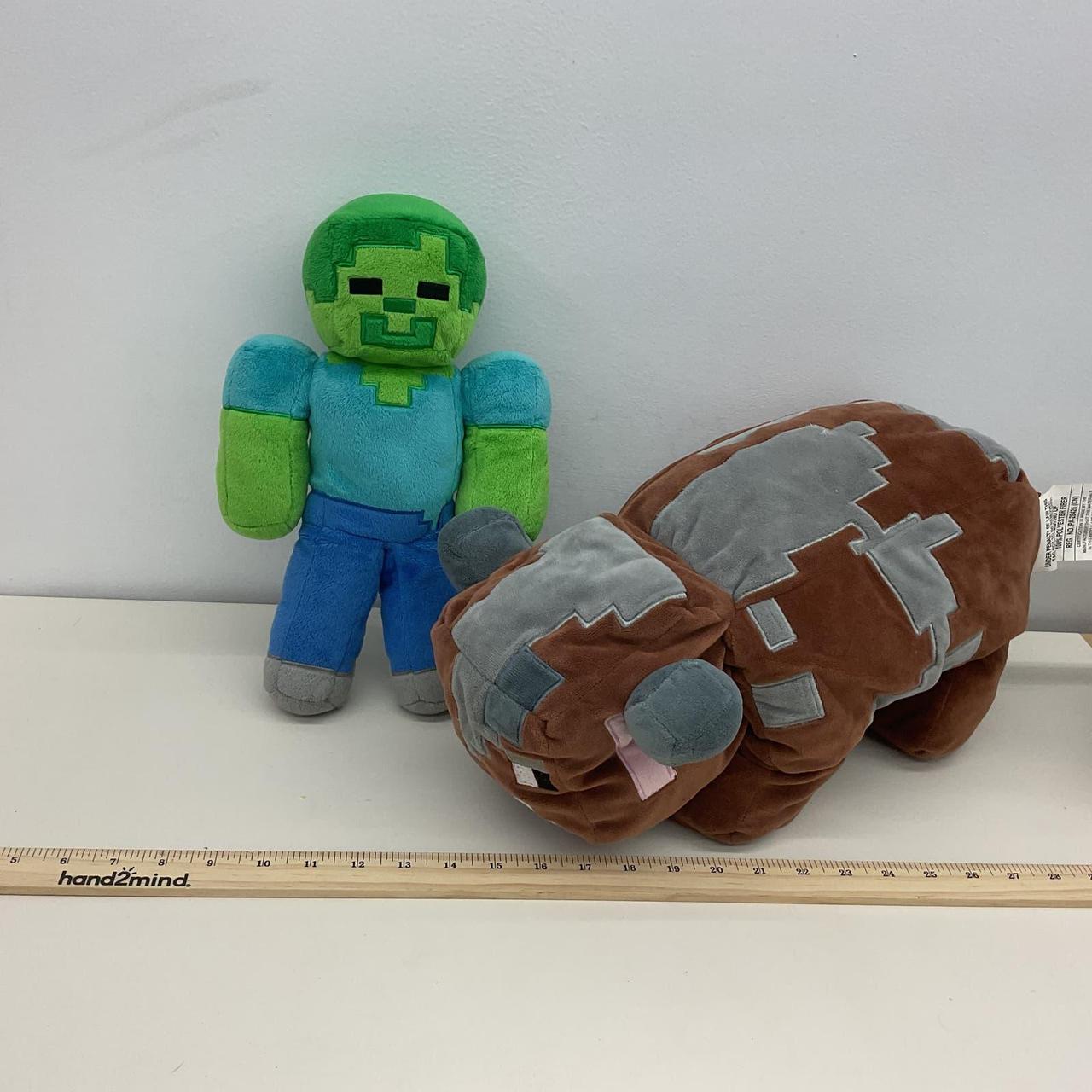 Used Lot 2 Minecraft Character Plush Toys Brown Ox Depop