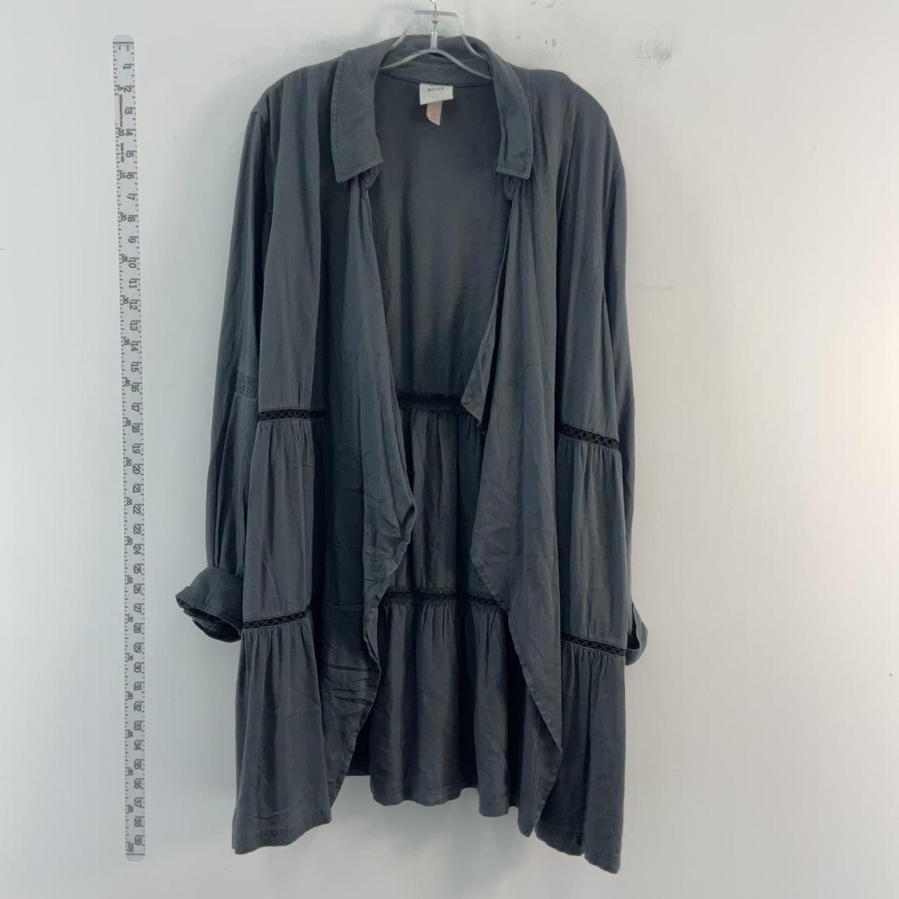 Knox Rose Black Goth Open Front Coat XL Overcoat... - Depop