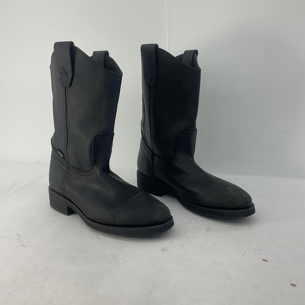 Establo Men's Black Leather Western Boots - Size... - Depop