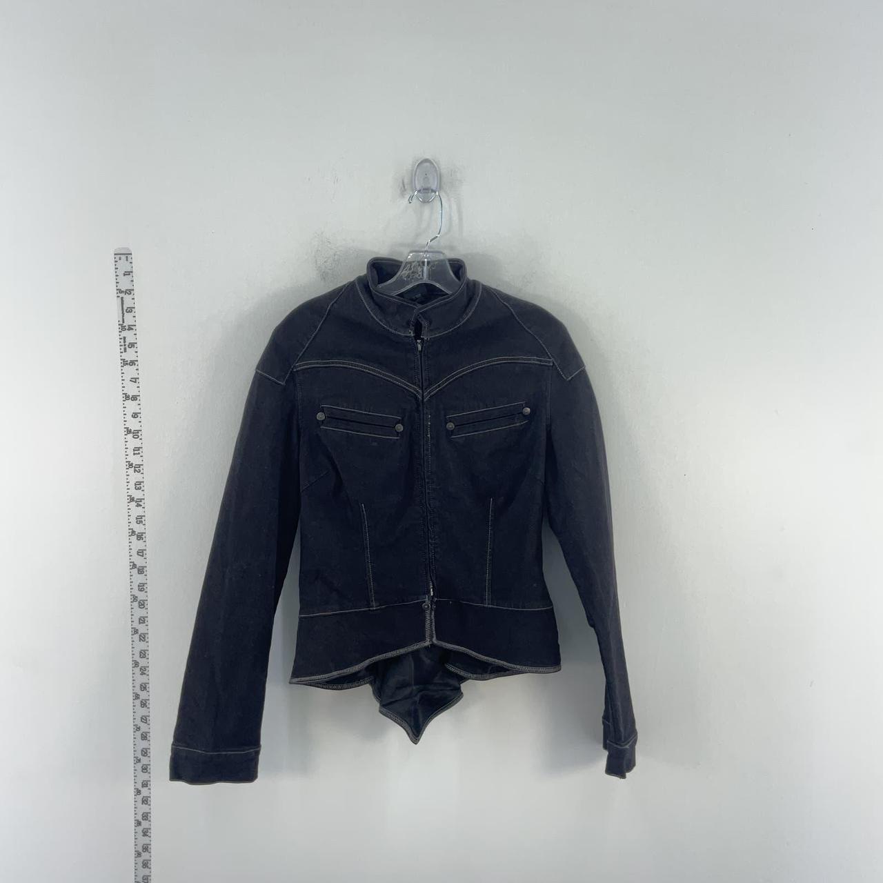 VTG Fubu Black Light Fade Wash Zip Up Denim Jacket... - Depop