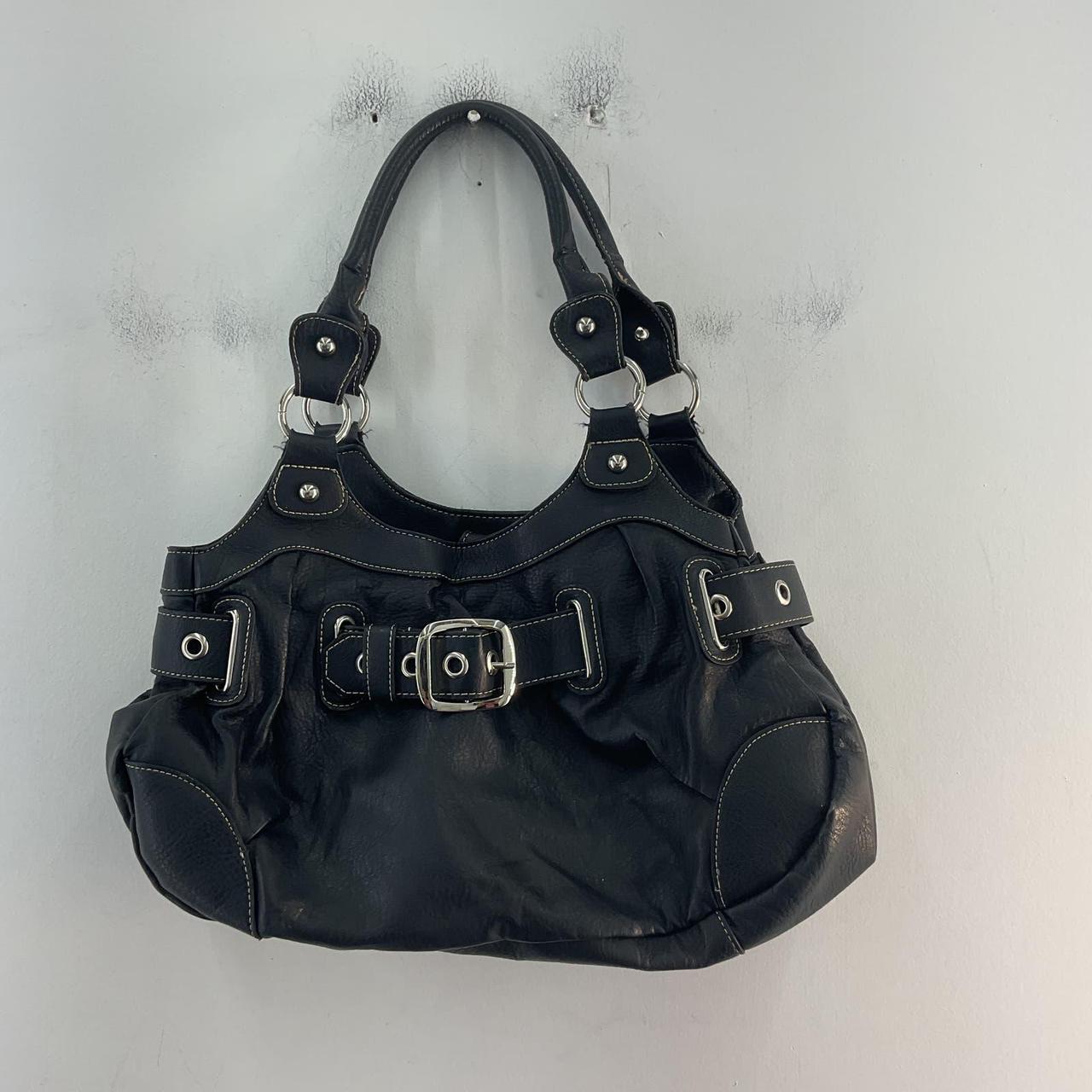 Mondani Black Leather Hobo Bag Large Purse... - Depop