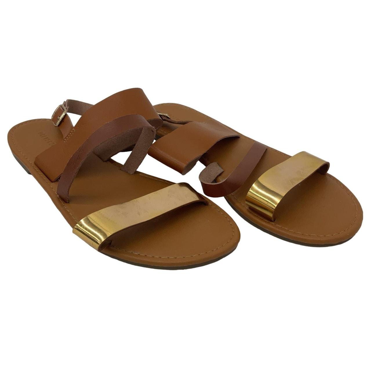 Forever 21 Women s Brown Leather Strappy Sandals