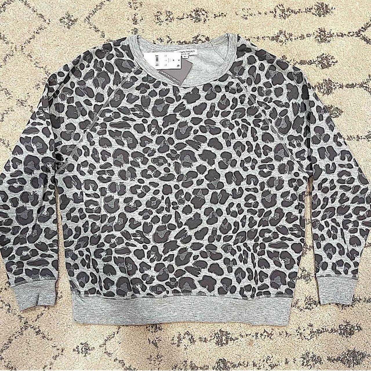 This Grayson Threads Grey Animal Print Crewneck... - Depop