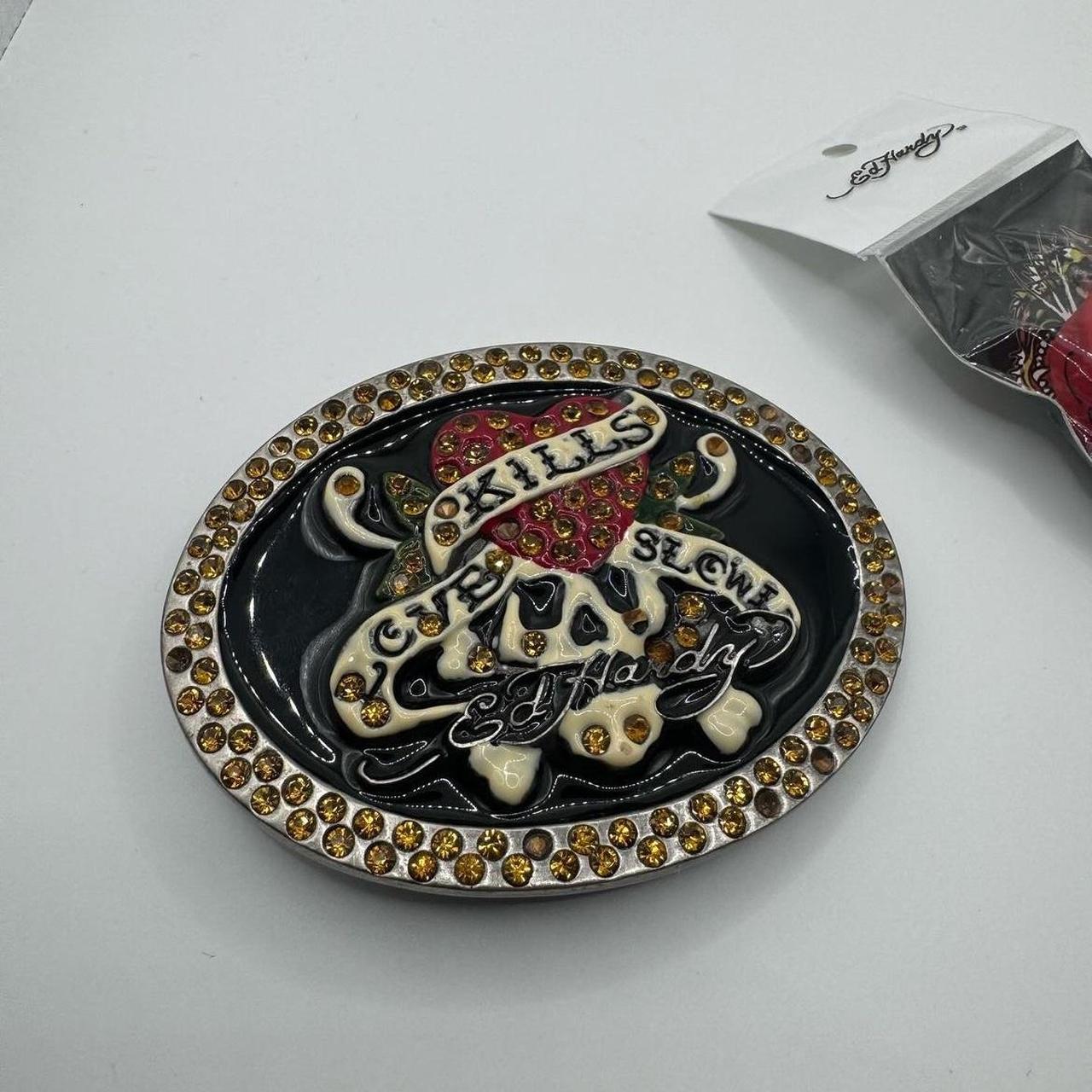 Ed hardy Accessories!!! Belt buckle $60 Bracelet... - Depop