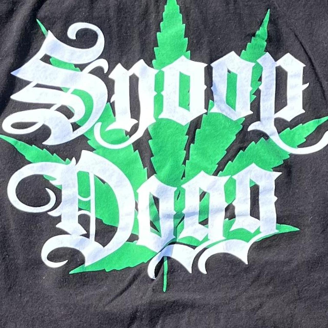 -Y2K snoop dogg tour tshirt -weed leaf on front of... | Depop