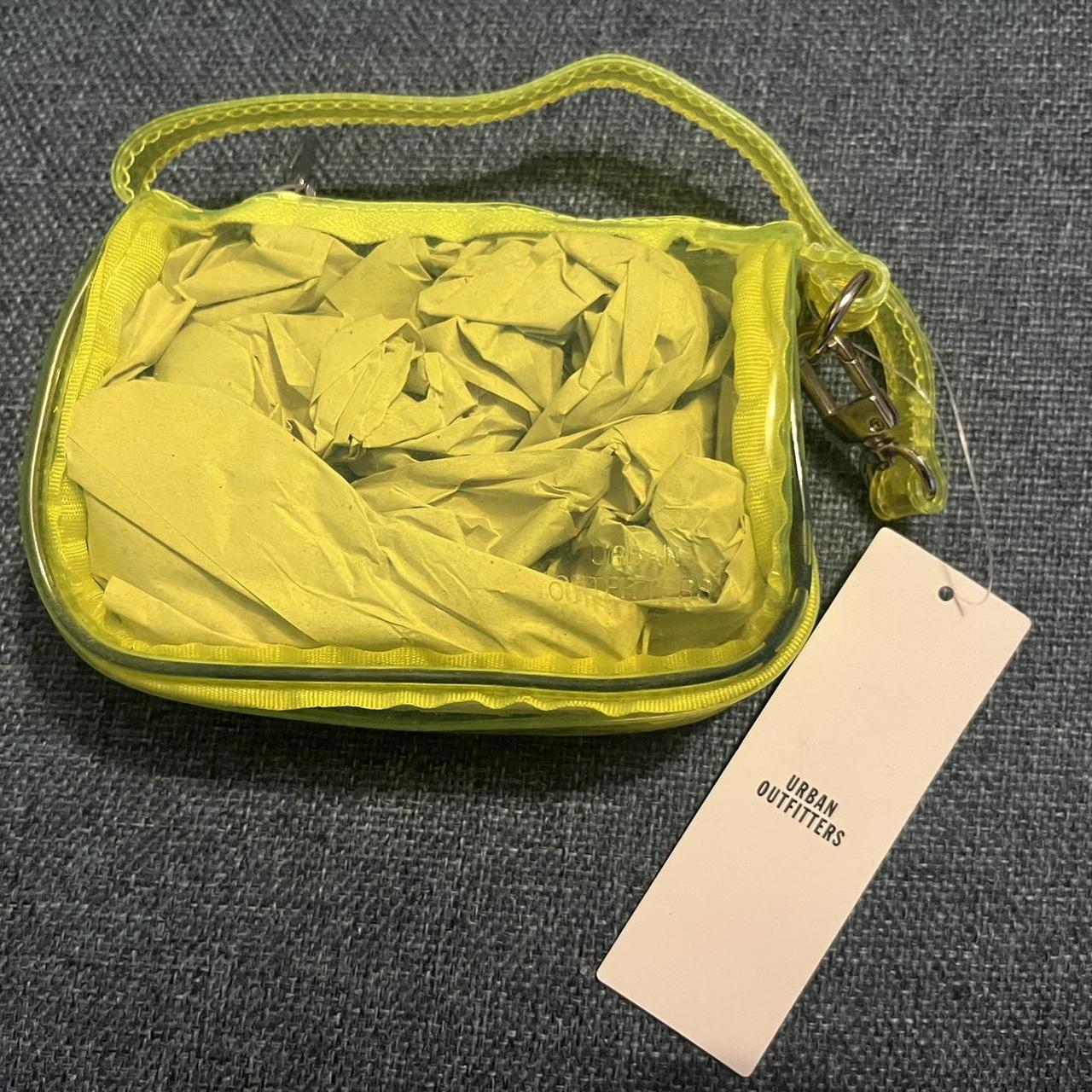 Urban outfitters clear neon green mini bag- never... - Depop