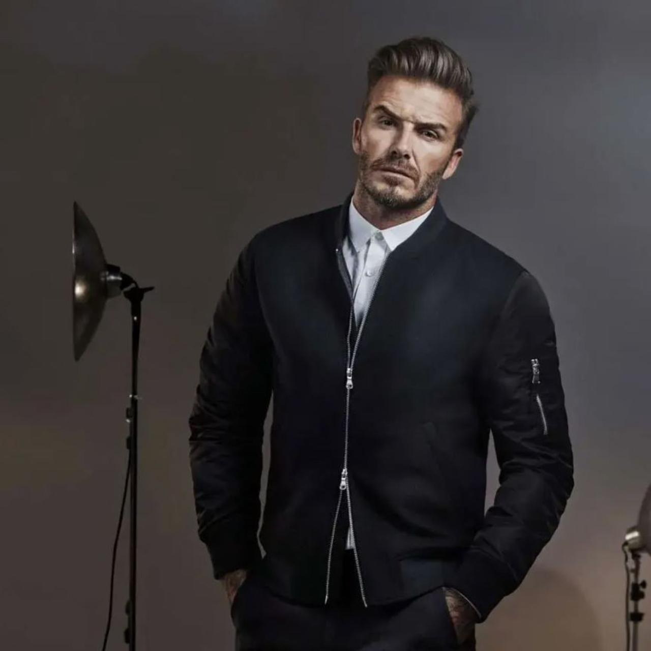 Vintage David Beckham bomber jacket, H&M collab - Depop