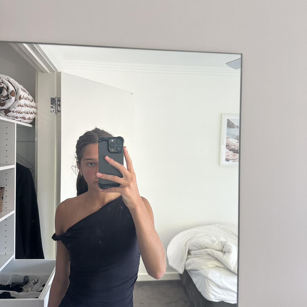 One shoulder black top Supre size XS | Depop
