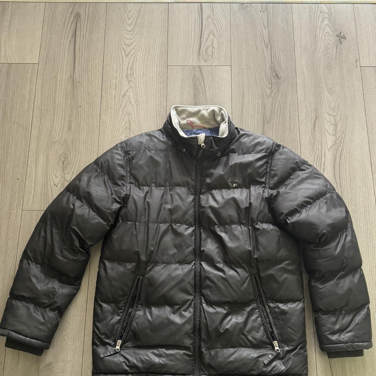 Black Timberland puffer jacket size small #pufferjacket | Depop