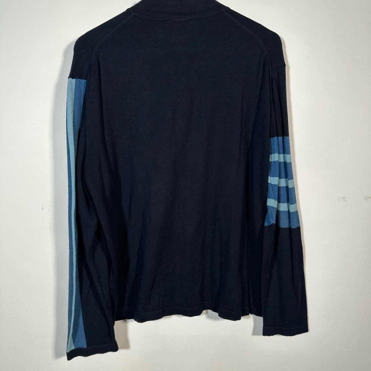 M828 Navy blue Ted Baker zip-up cardigan #cardigan... - Depop