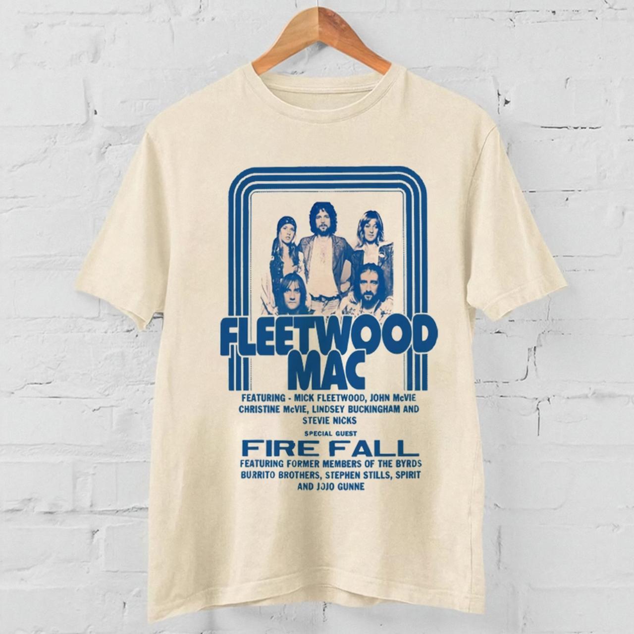 Vintage Retro Fleetwood Mac Fire Fall Shirt ,... - Depop