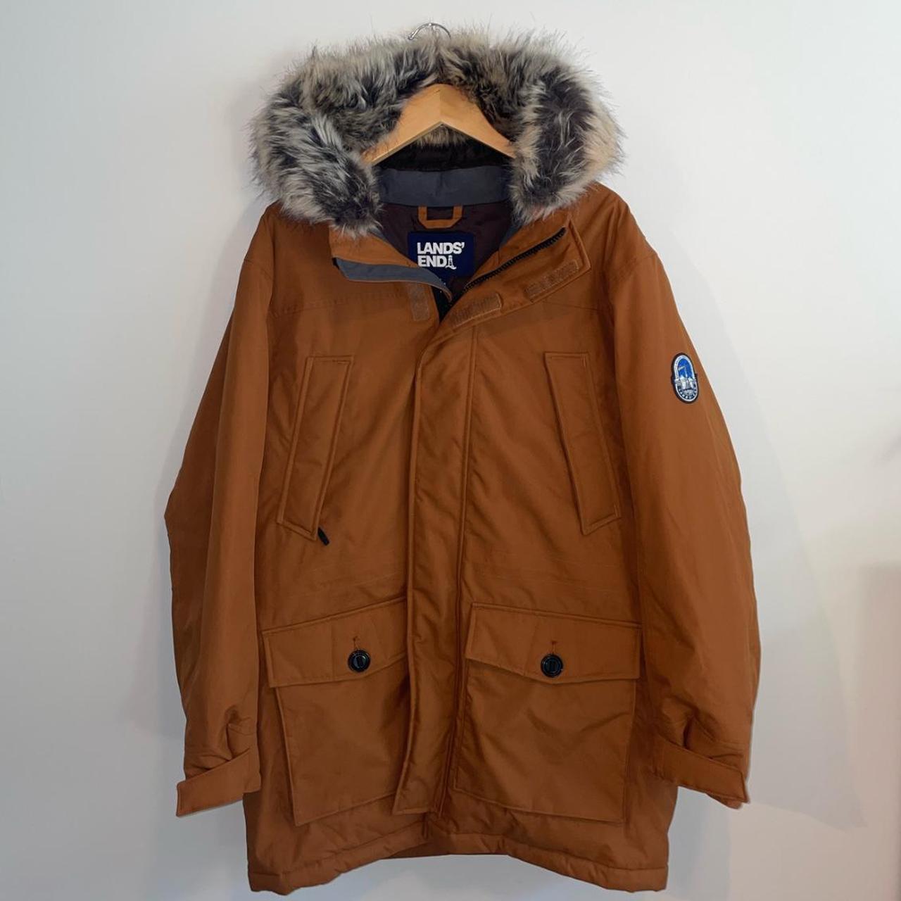 LANDS END Winter Down Parka. Tan Expedition... - Depop