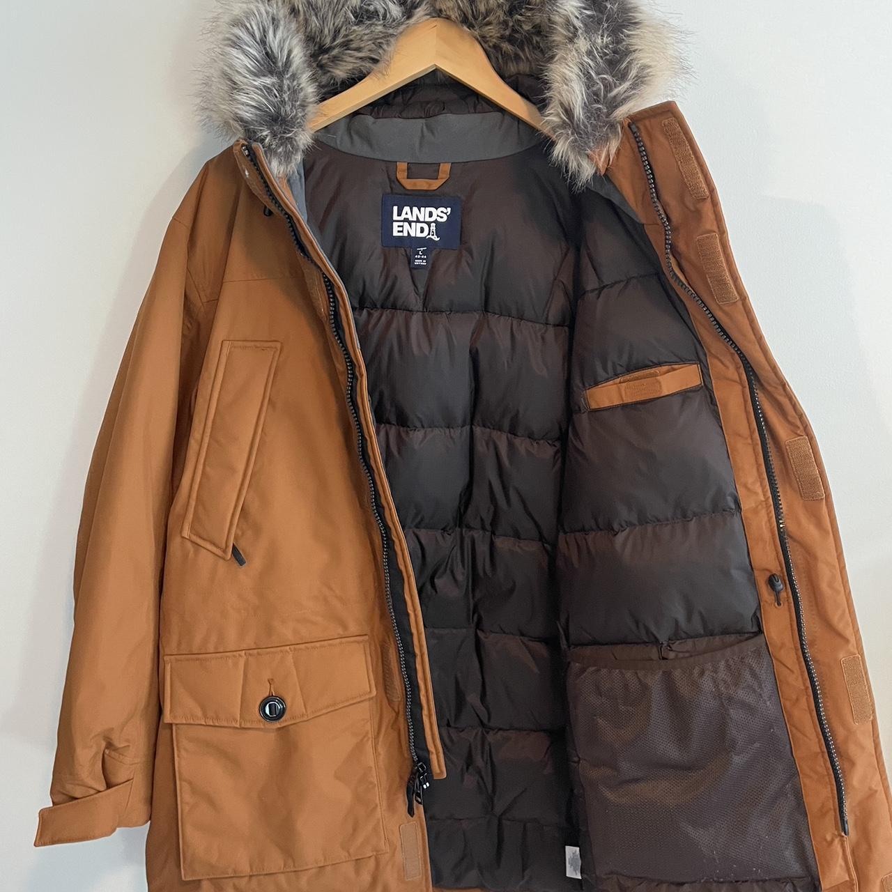LANDS END Winter Down Parka. Tan Expedition... - Depop