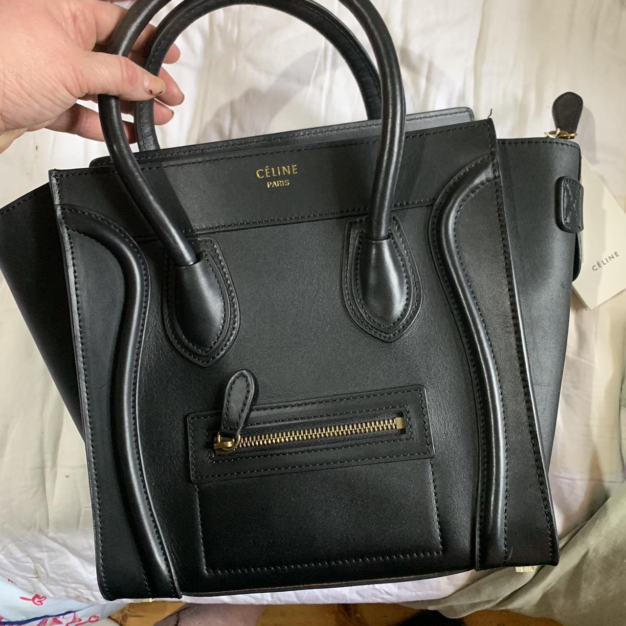 Celine black leather tote bag Comes with tags Brand... - Depop