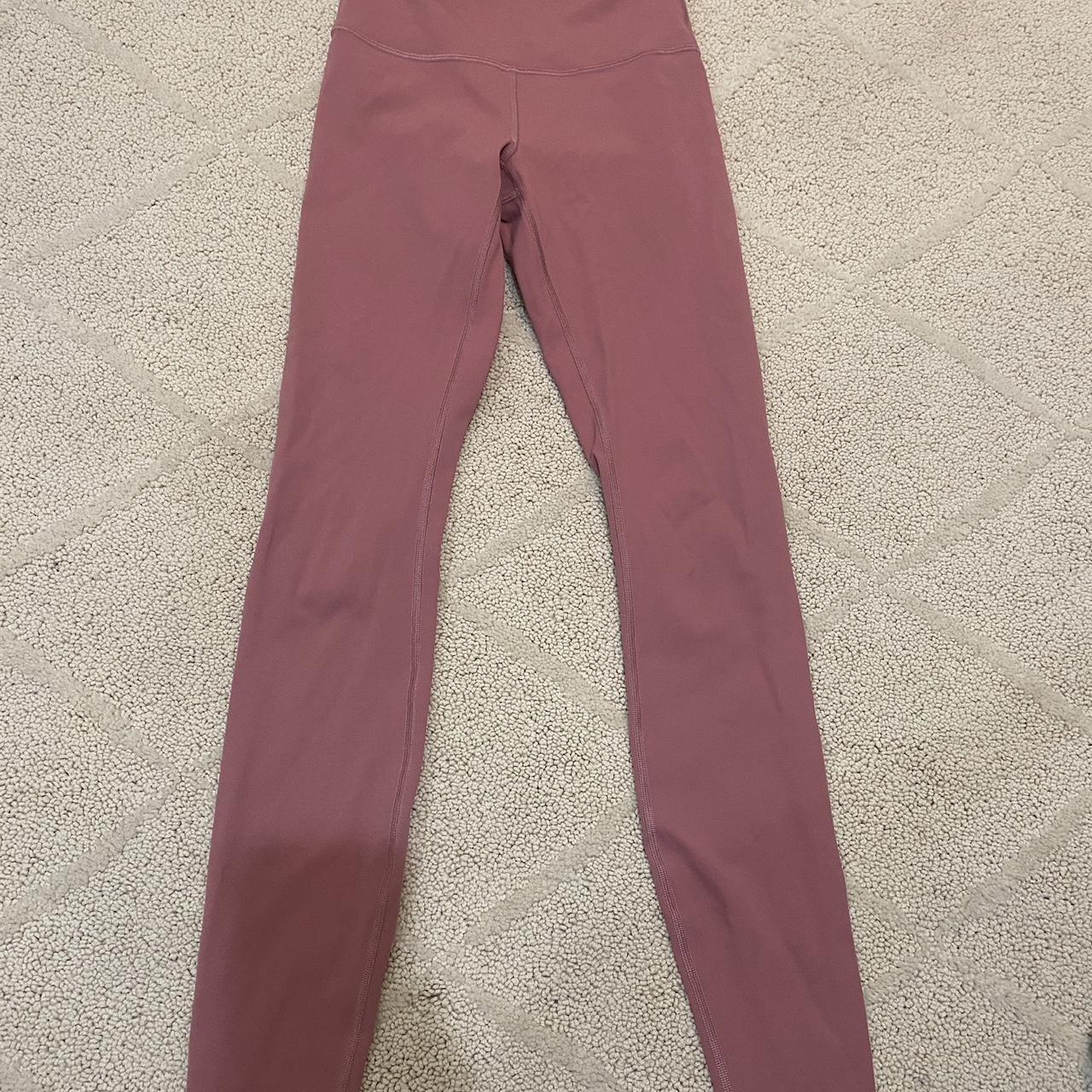 pink lululemon wunder under leggings perfect condition - Depop