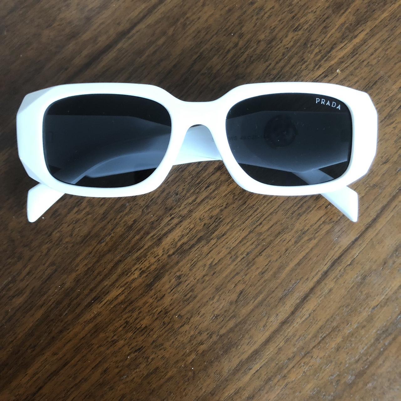 Prada white sunglasses unisex #prada #sunglasses - Depop