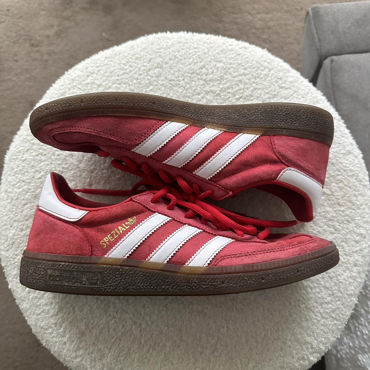 Adidas Spezials (UK 7) (Red). Worn quite a few times... - Depop