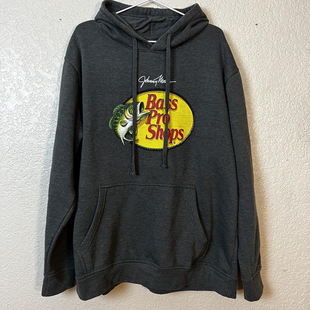 BASS PRO SHOPS Dark Grey Sweatshirt Size XL Worn... - Depop