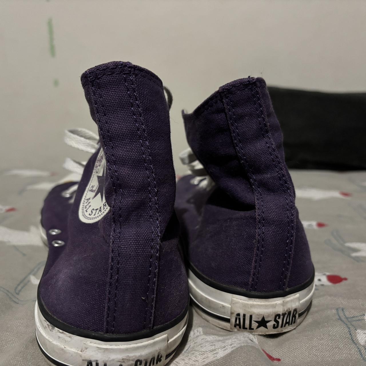 purple all star converse, mens 11 some scuffs but... | Depop
