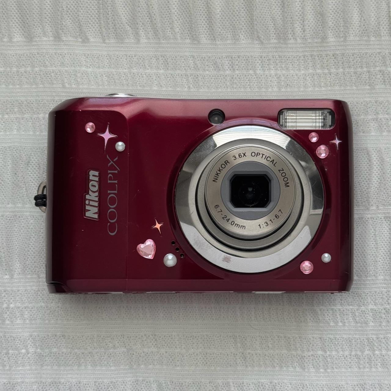 Nikon Coolpix L20 Dark Red Digital Camera 💗 Tested... - Depop