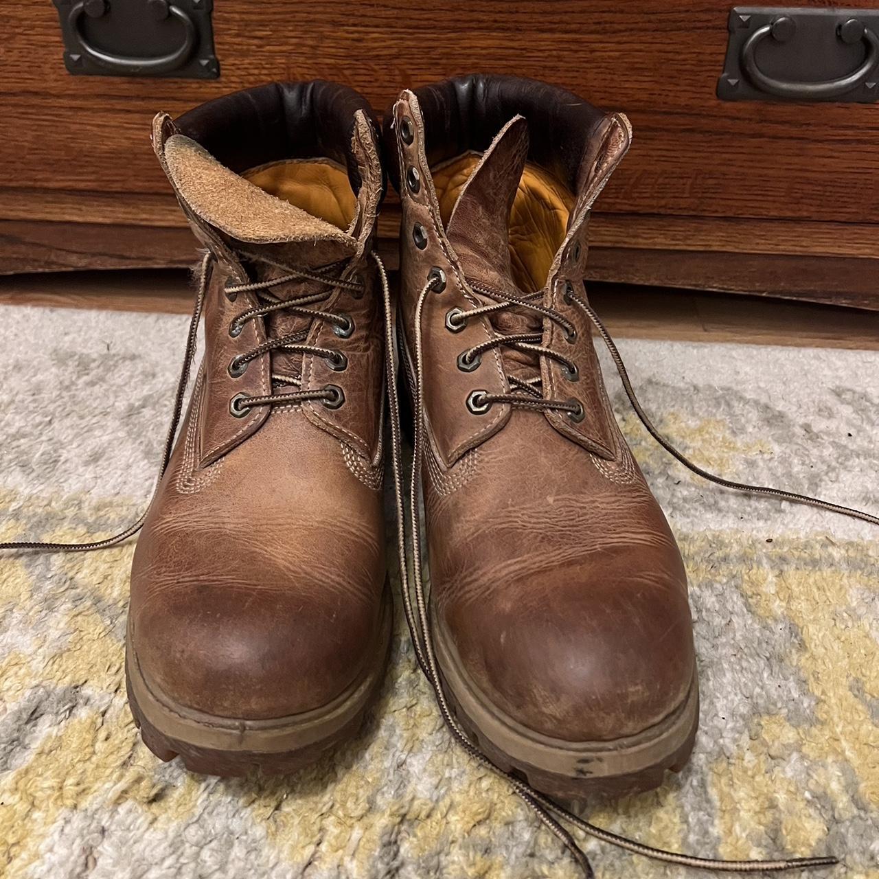 classic Timbs, men’s size 11 but fits a size 12.... - Depop