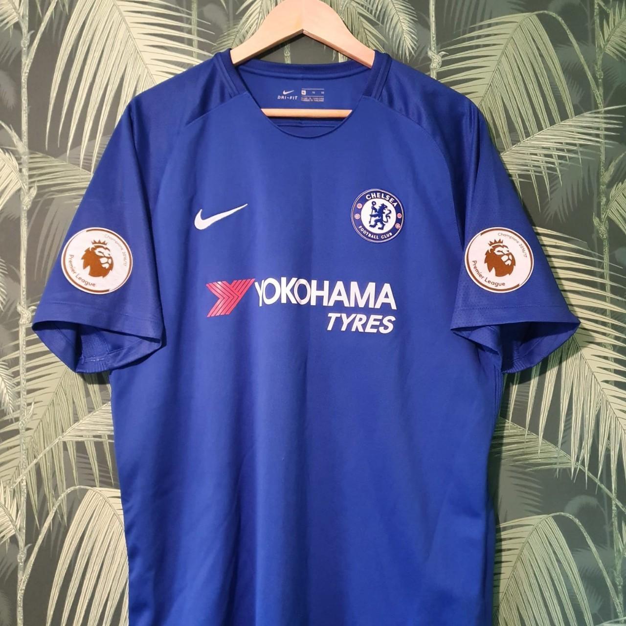 Chelsea 2017-2018 official home shirt mens XL EDEN... - Depop