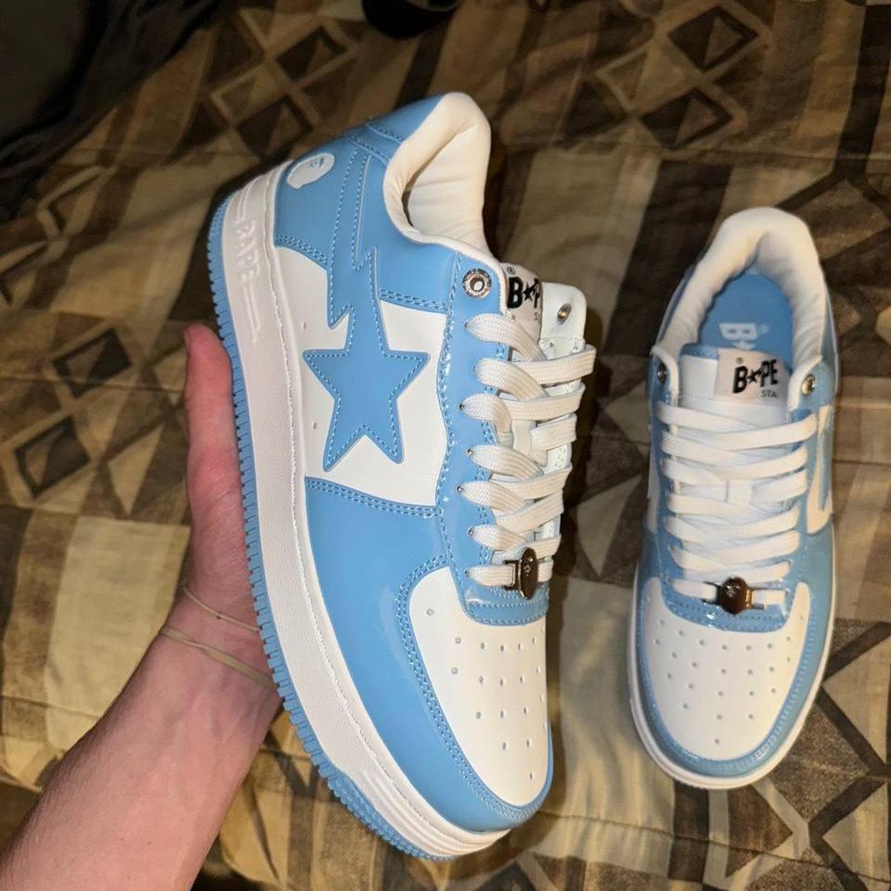 Bapesta Light Blue Size 9.5, Never worn - Depop