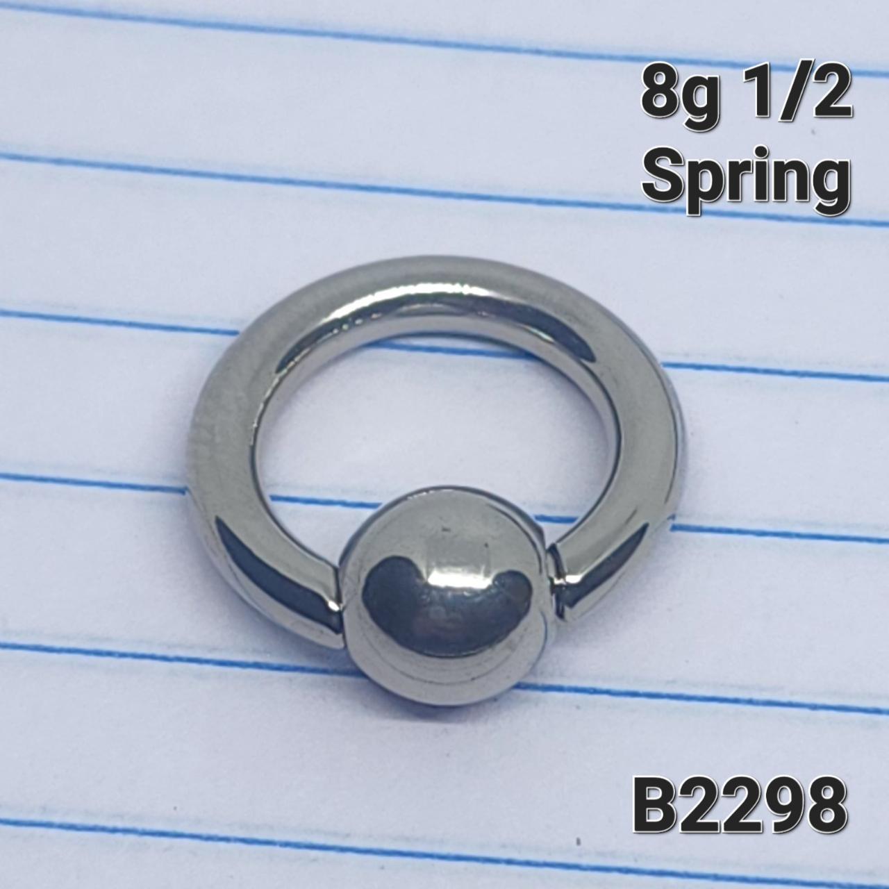 8g Silver 1/2 Easy Captive Bead Ring BCR CBR Gauges... | Depop
