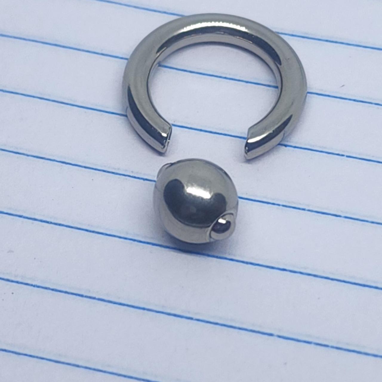 8g Silver 1/2 Easy Captive Bead Ring BCR CBR Gauges... | Depop
