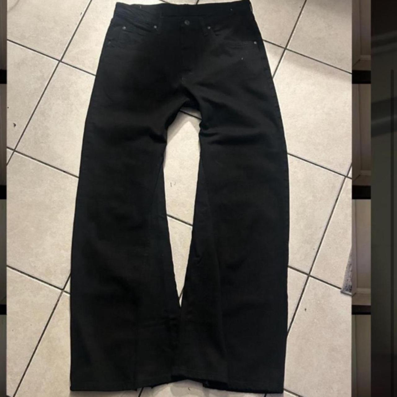 Handmade black flare jeans size 34 Inseam 32 Leg... | Depop