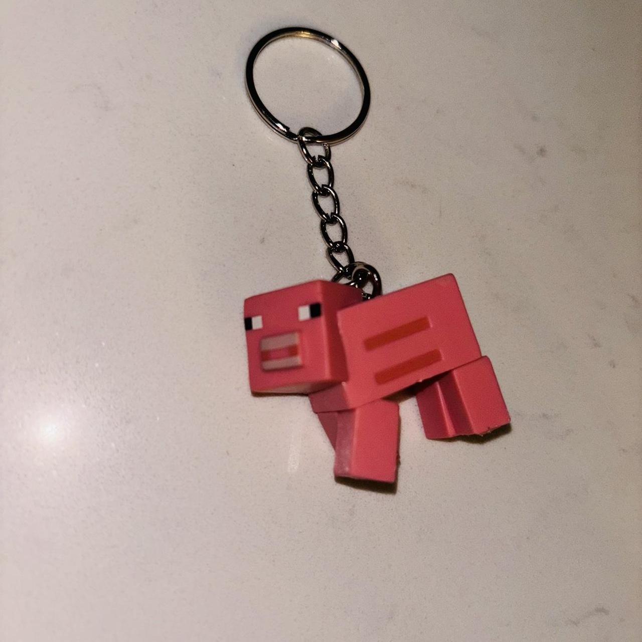 Minecraft pig keychain #minecraft #minecraftpig... | Depop