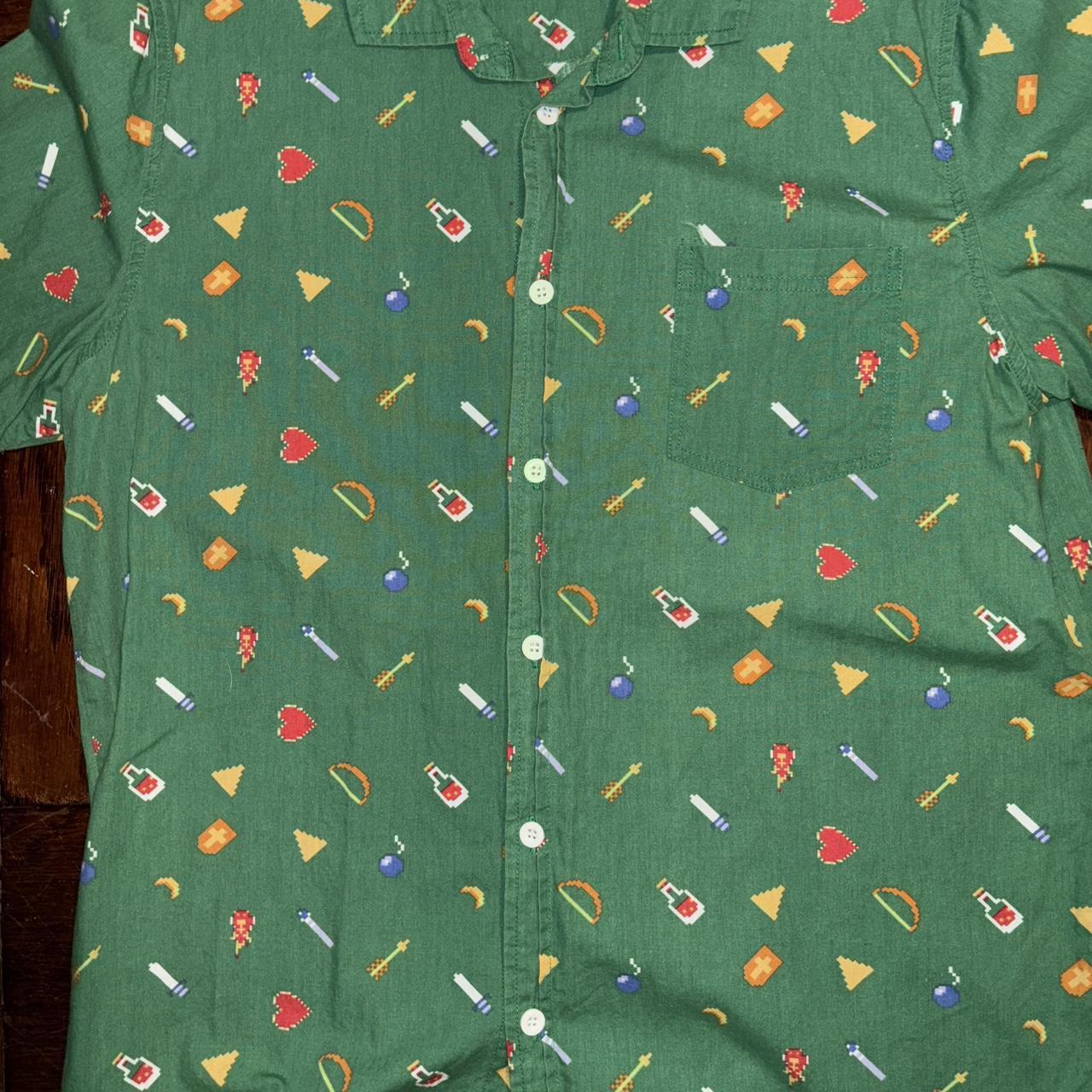 Vintage Legends of Zelda button up short sleeve... | Depop