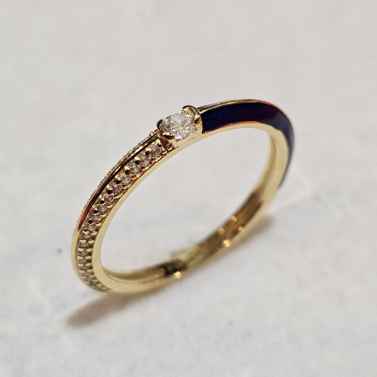 Pandora Me Pave Blue Ring Size 7.5 / 56 - Depop