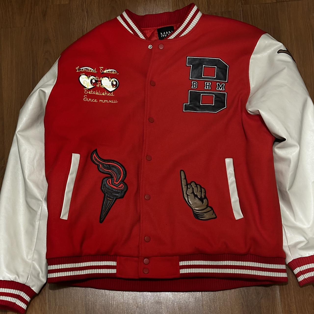 Boohoo man varsity jacket - Depop