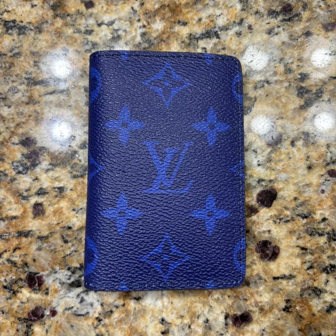 Louis Vuitton Blue Mens Wallet Never Used - Depop