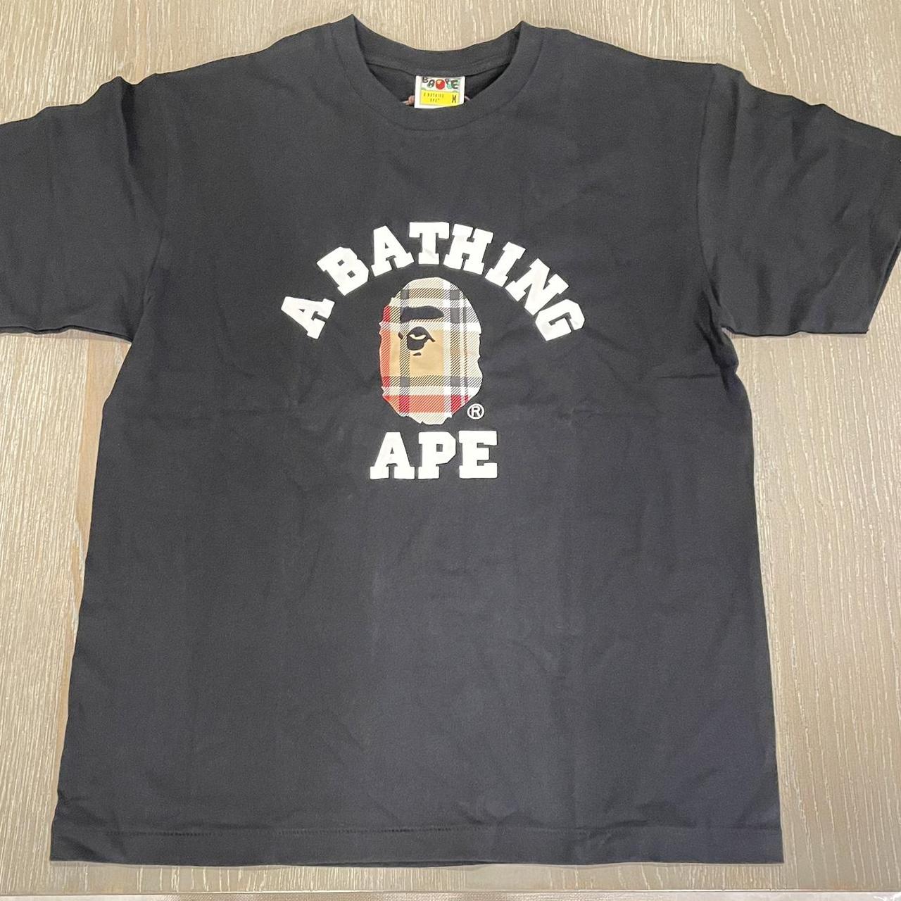 Bape x burberry t-shirt Mens M Never worn - Depop
